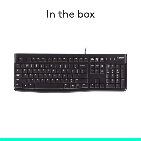 Logitech K120 Full Size Wired Membrane Keyboard For Pc With Spill
