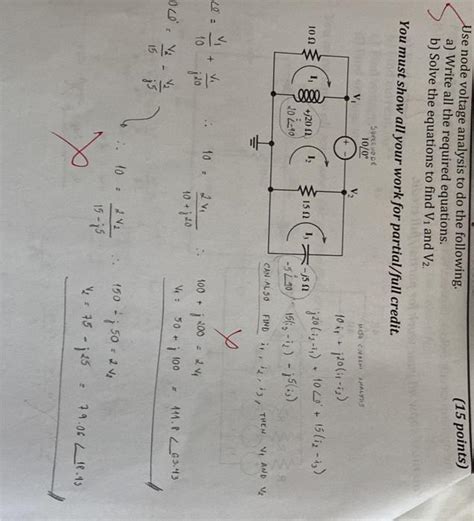 Solved Use Node Voltage Analysis To Do The Following A Chegg