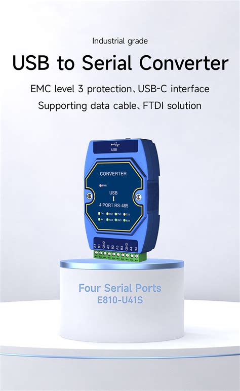 Ebyte E810 U41s Usb To Serial Converter 4 Serial Ports Rs485 Ft4232h Industrial Grade Rail