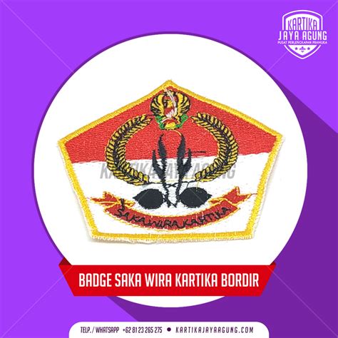 Badge Saka Wira Kartika Bordir Kedai Pramuka Surabaya Kartika Jaya Agung