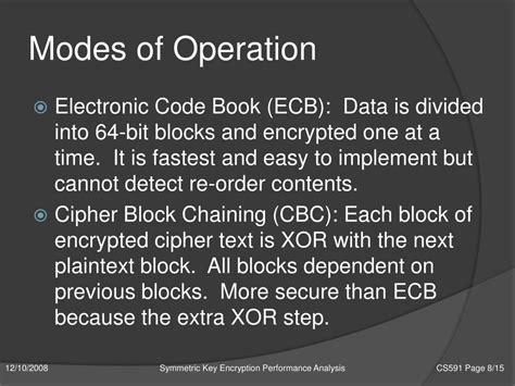 Ppt Symmetric Key Encryption Performance Analysis Powerpoint Presentation Id 947417
