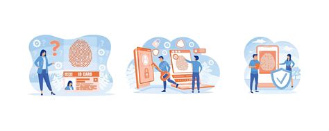 Premium Vector Personal Id And Biometric Access Control Biometrics Identification And