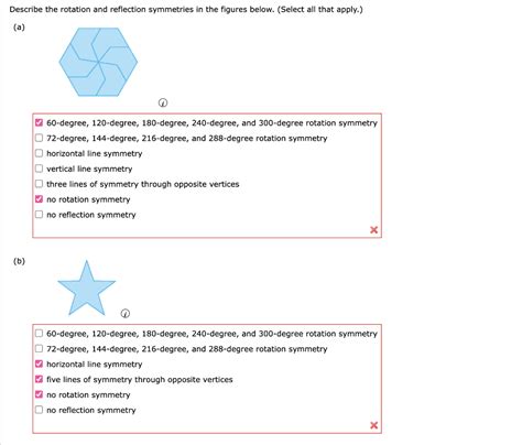 Solved Describe The Rotation And Reflection Symmetries In