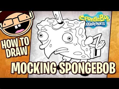 How To Draw MOCKING SPONGEBOB SpOnGeBoB SqUaRePaNtS Narrated Step By Step Tutorial Mocking