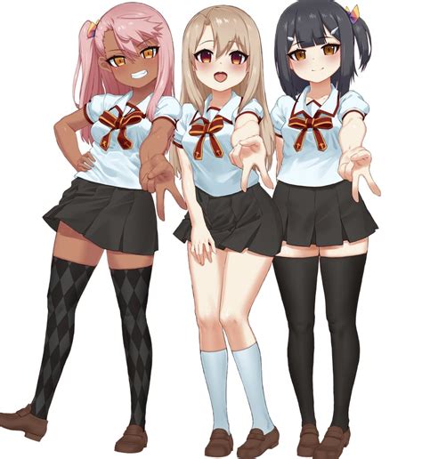 Illyasviel Von Einzbern Chloe Von Einzbern And Miyu Edelfelt Fate