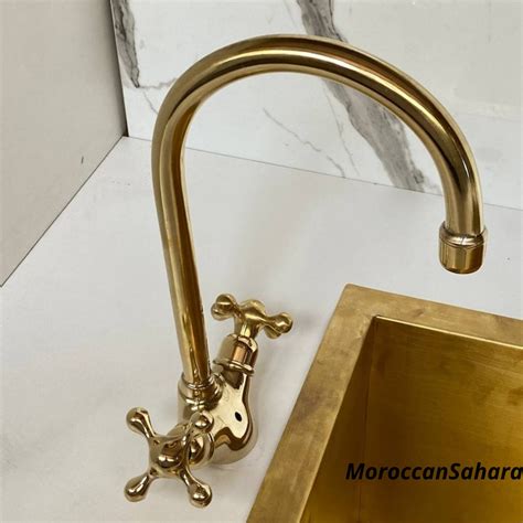 Unlacquered Solid Brass Kitchen Faucetkitchen Faucetbrass Faucet
