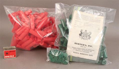 Lot 650 12 Gauge Reloading Shells And Caps Herters Pace And Hong