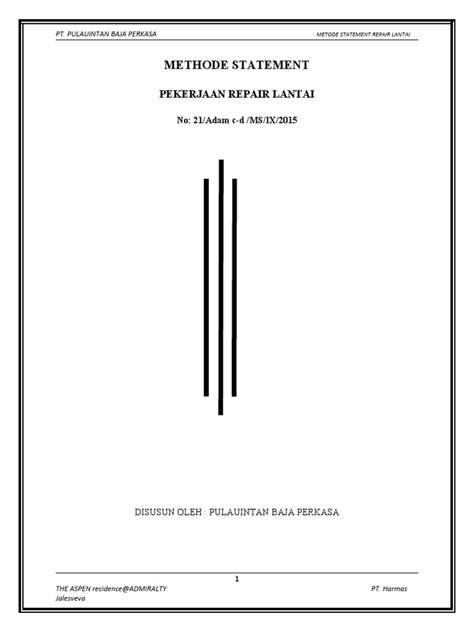 Metode Statment Repair Lantai Pdf
