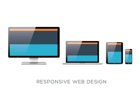 Vector Illustration Of Responsive Web Design In Laptop Tablet And