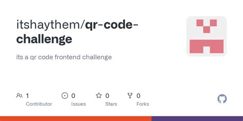 Github Itshaythem Qr Code Challenge Its A Qr Code Frontend Challenge