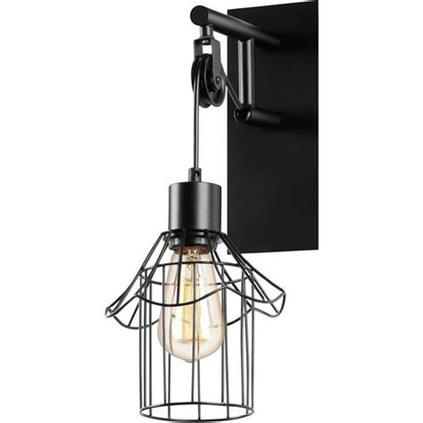 Applique Murale Industrielle Lampe Murale Poulie Design E27 Suspension