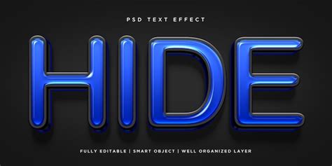 Premium Psd Hide D Style Text Effect