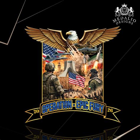 Operation Epic Fury Challenge Coin Medalio Designs Llc