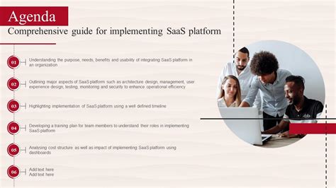 Agenda Comprehensive Guide For Implementing SaaS Platform PPT PowerPoint