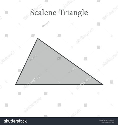 Scalene Triangle Shape Geometry Mathematics Resources Stock Vector