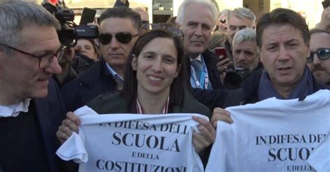 Conte E Schlein Alla Manifestazione Di Firenze Diversi I Punti Di