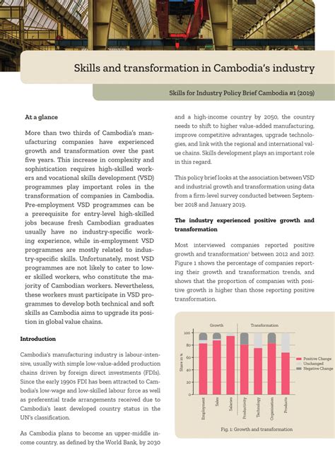 Pdf Skills And Transformation In Cambodia‘s Industry Skills For