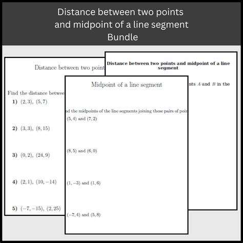 Distance Between Two Points And Midpoint Of A Line Segment Bundle