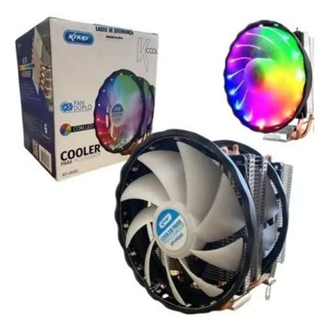 Enfriador Con Doble Ventilador 120 Mm Led Rgb Procesador Intel Y Amd