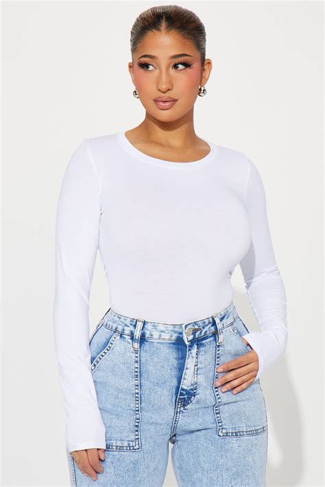 Julia Long Sleeve Top White Fashion Nova