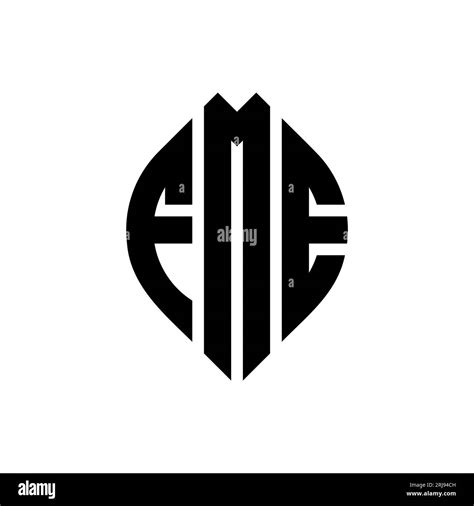 Fme Circle Letter Logo Design With Circle And Ellipse Shape Fme