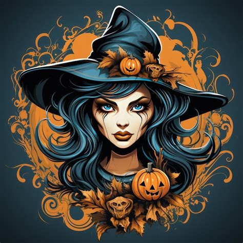 Premium Ai Image Pumpkin Witch With Hat