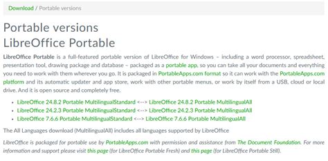 Why Are Portable Versions Outdated So Much English Ask Libreoffice