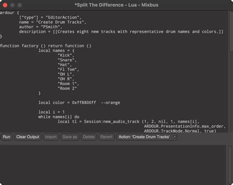 Scripting Mixbus 11