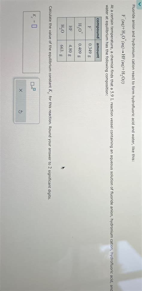 Answered Fluoride Anion And Hydronium Cation… Bartleby