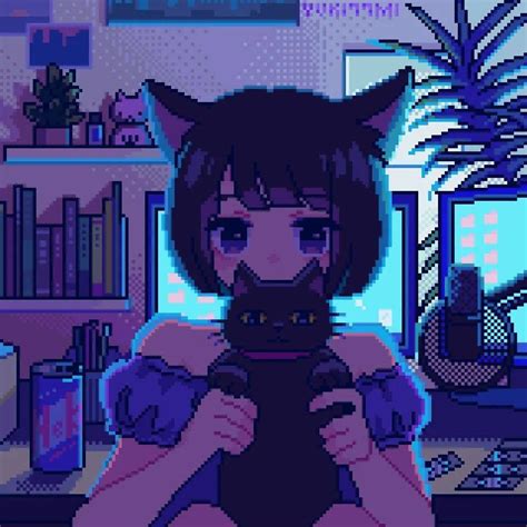 Anime Kawaii Girl Pixel Art