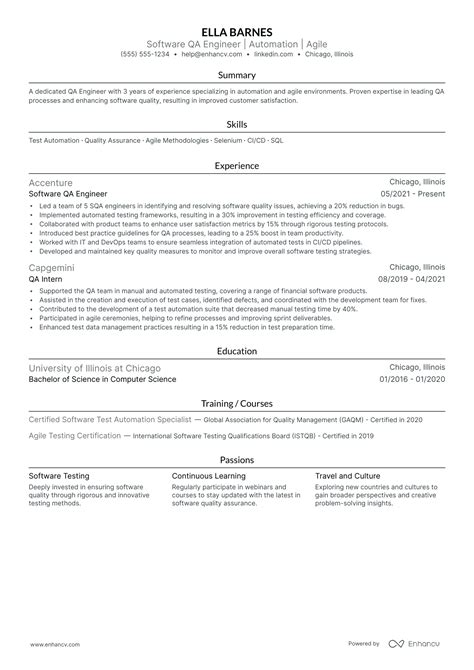 Quality Assurance Assistant Sample Resume