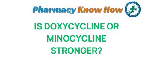 Doxycycline Vs Minocycline Which Antibiotic Packs A Stronger Punch
