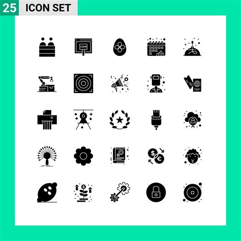 Set Of 25 Vector Solid Glyphs On Grid For Alcohol Dots Online Chart Egg Editable Vector Design