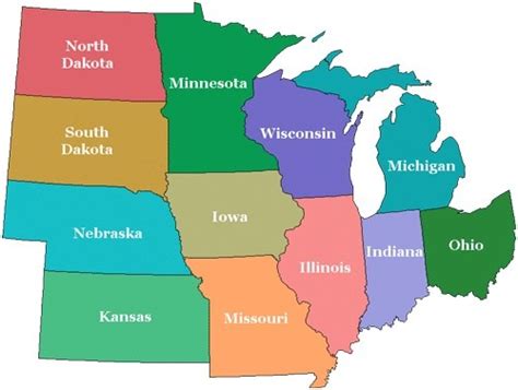 Midwest Region State Abbreviations Review Diagram Quizlet