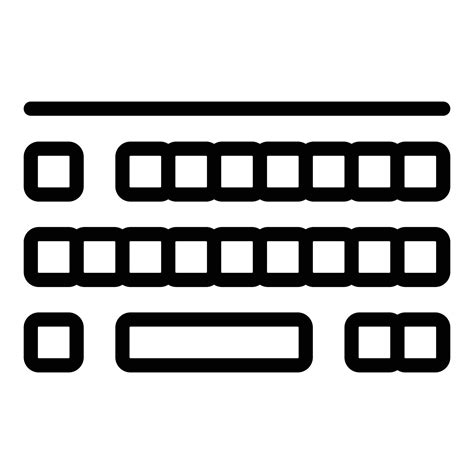 Gamer Super Keyboard Icon Outline Vector Sport Game 15225285 Vector