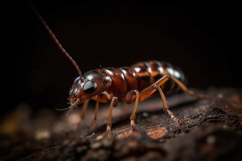 Premium Ai Image A Bug With A Black Face And A Red Dot On Its Nose