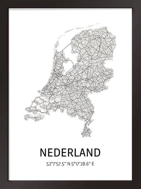 Bol Poster Nederland Zwart Wit Premium Kwaliteit Industriele