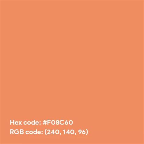 Cantaloupe Color Hex Code Is F08c60