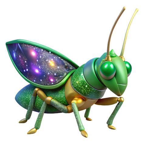 Extraordinary Creative Green Grasshopper Side View Cutout High