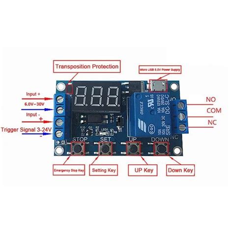 Módulo Timer Relé Programable De 0 A 999 Minutos Con Display