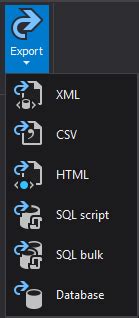 Exporting Options In ApexSQL Log