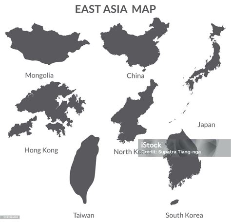 동아시아 국가지도 동아시아 지도 모양에 대한 스톡 벡터 아트 및 기타 이미지 모양 북한 0명 Istock