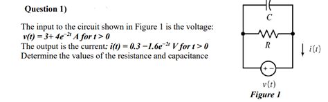 Solved The Input To The Circuit Shown In Figure 1 Is The Chegg