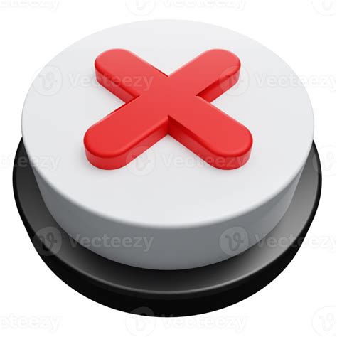 Stop Button 3d Illustration 51302105 Png