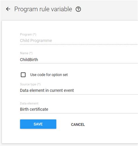 How Can I Create A Program Rule To Know When A Dataelemen Of Filetype Has A File Support