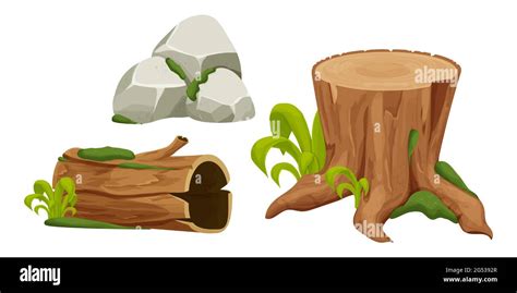 Cartoon Tree Log