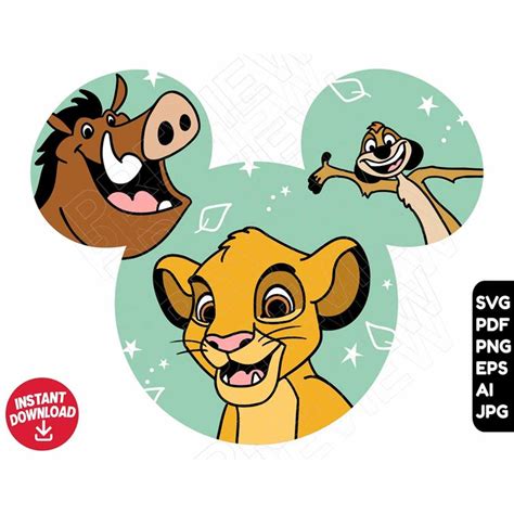 The Lion King Svg Png Clipart Timon Pumbaa Simba Disneylan Inspire