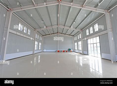 The Steel Beam Frame Structure Of The Plant Is In A Factory North