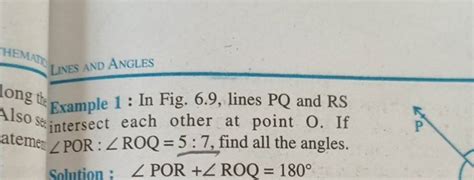 Example In Fig Lines Pq And Rs Hlso Ssi Intersect Each Other At