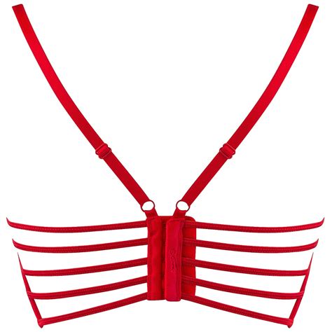 Roter Bustier aus zarter Spitze BHs Büstenheben Sexy